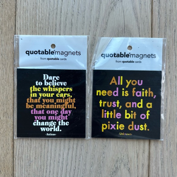 Accents | Quotable Magnets From Quotable Cards Set Of 2 | Poshmark